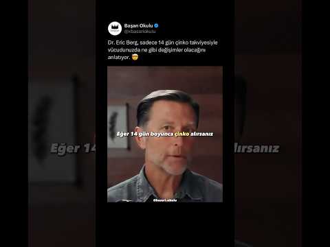 Dr. Eric Berg’e göre, sadece 14 günlük çinko kullanımıyla tüm bunlar mümkün!