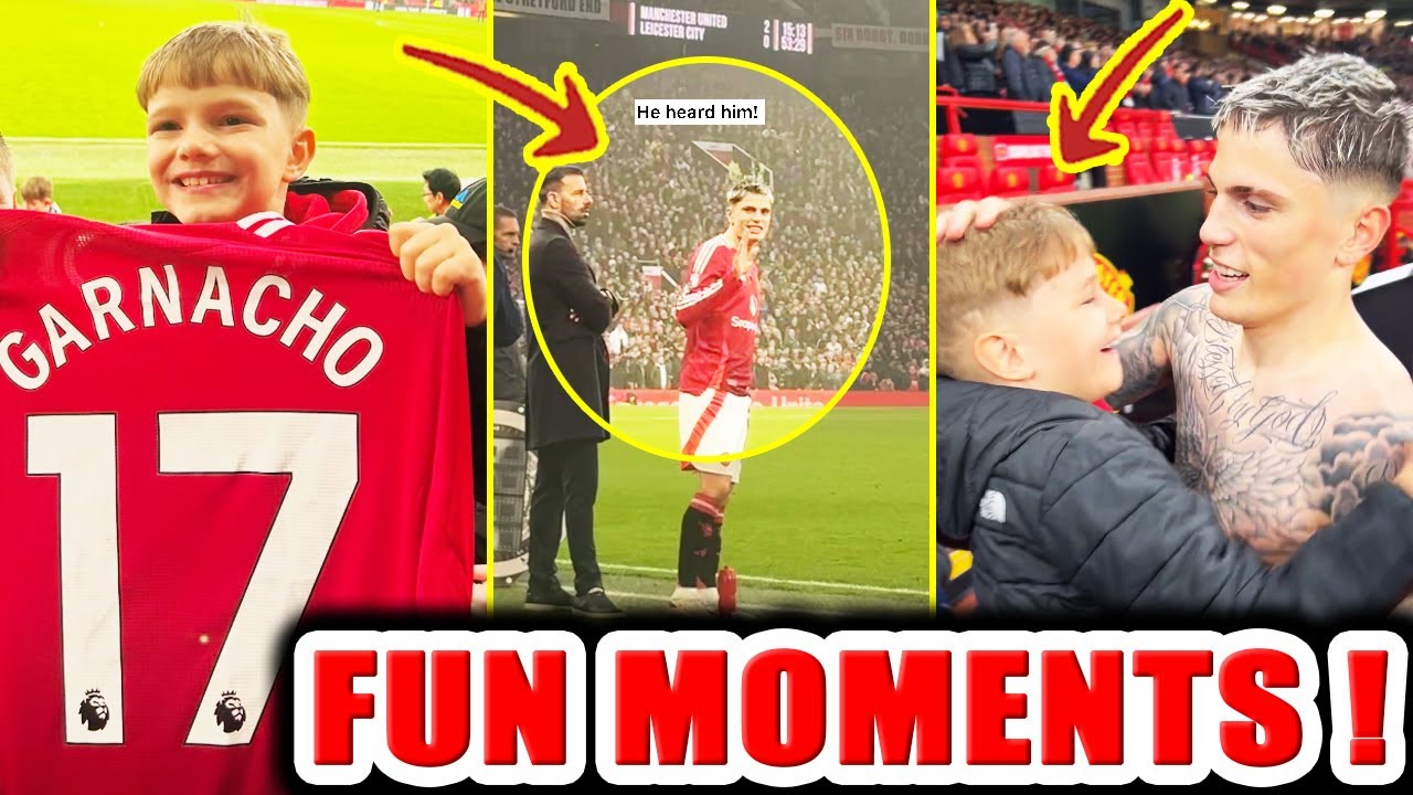CRAZY MOMENT Garnacho drives boy CRAZY after being gifted a JERSEY ...
