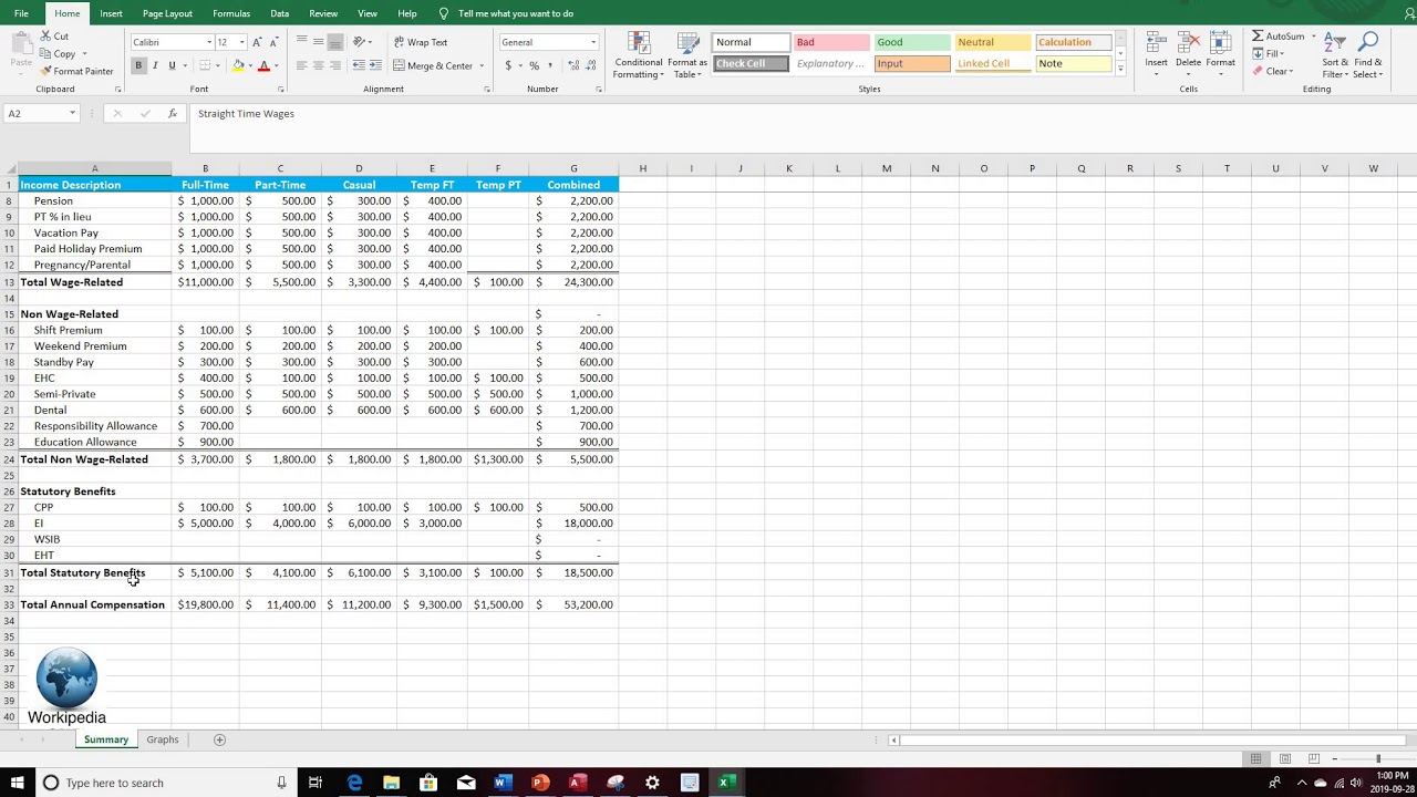 Labour Costing Worksheet - YouTube
