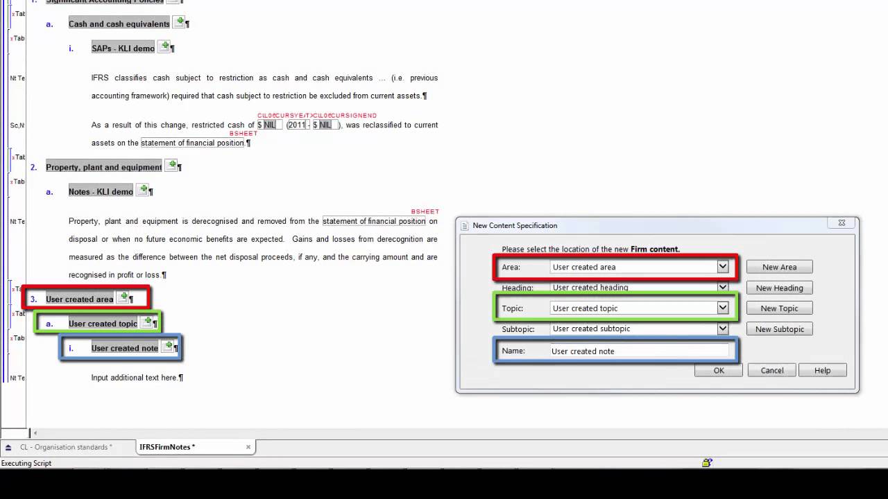CaseWare QuickVids - Relationship Between Note Headings and the KLI ...