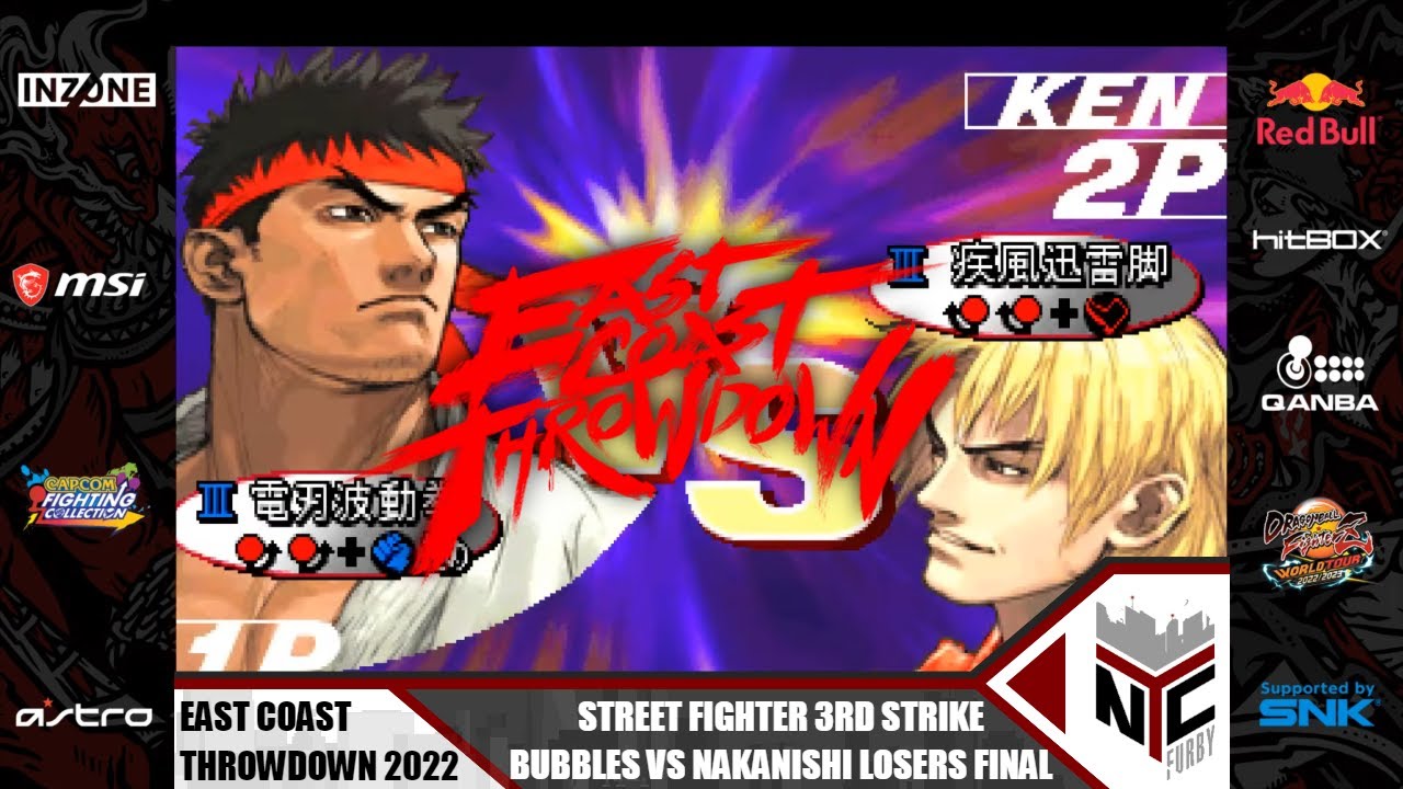 Street Fighter 3rd Strike Bubbles VS Nakanishi Losers Final @ East Coast Throwdown 2022 - YouTube
