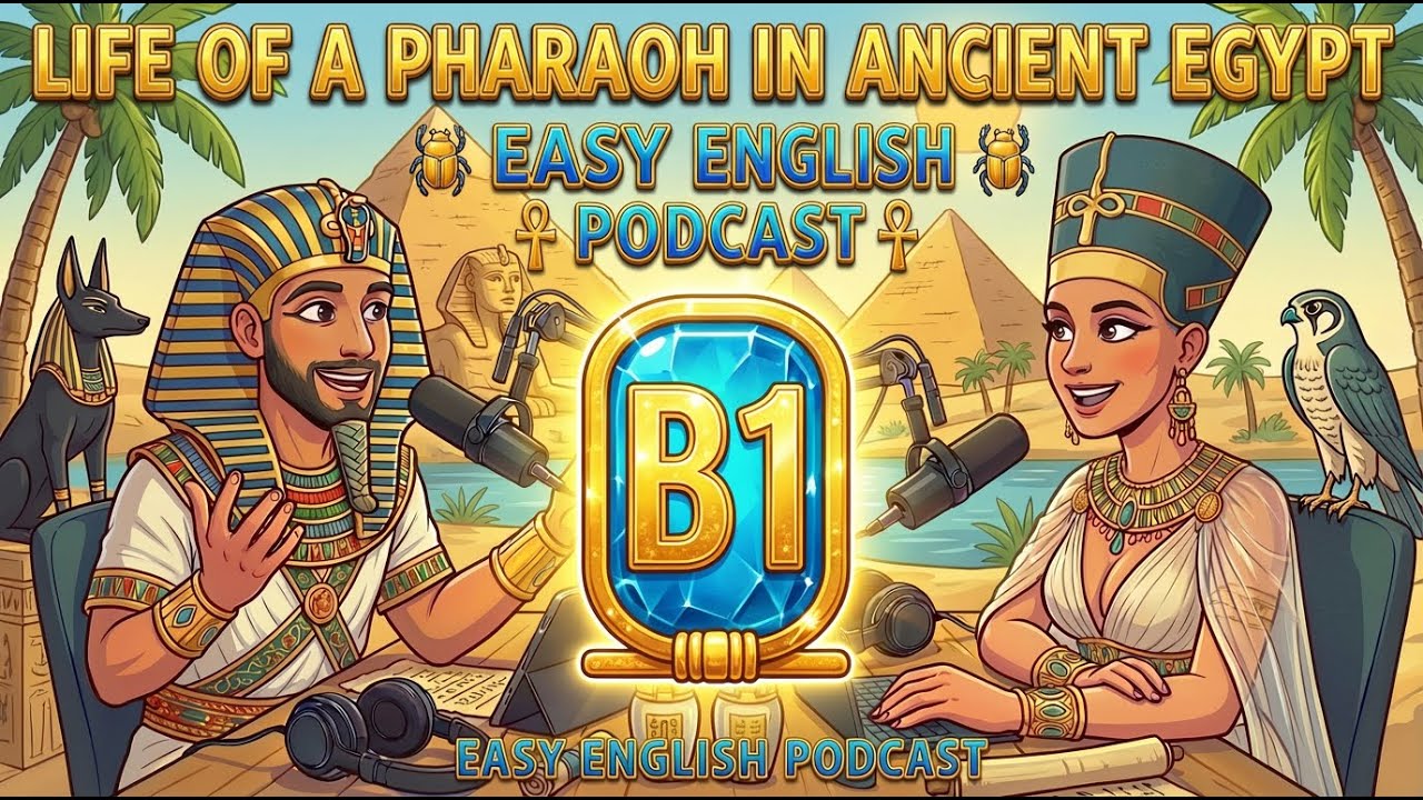 Easy English Podcast (B1) | Life of a Pharaoh in Ancient Egypt - YouTube