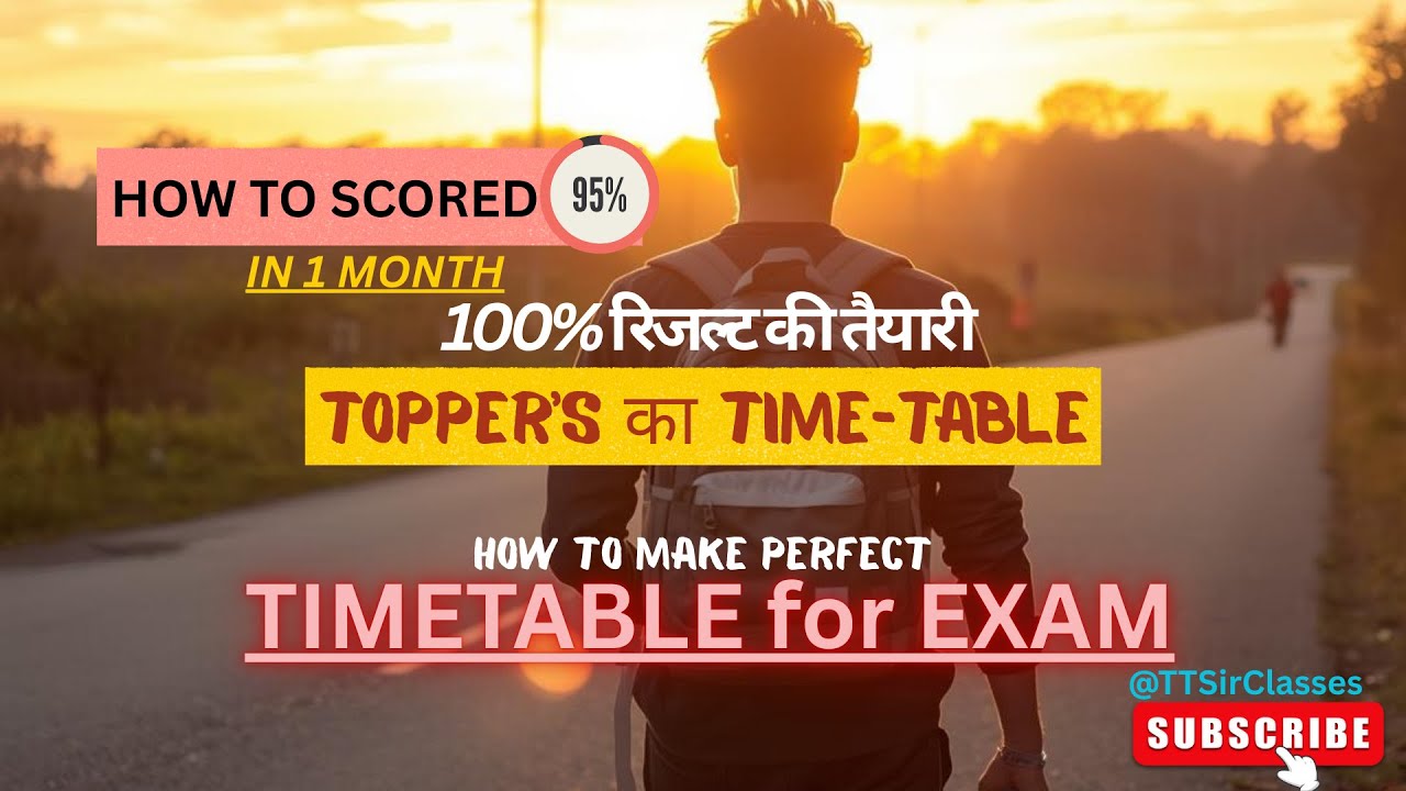The Perfect Study Time Table | Master Time Management & Boost ...