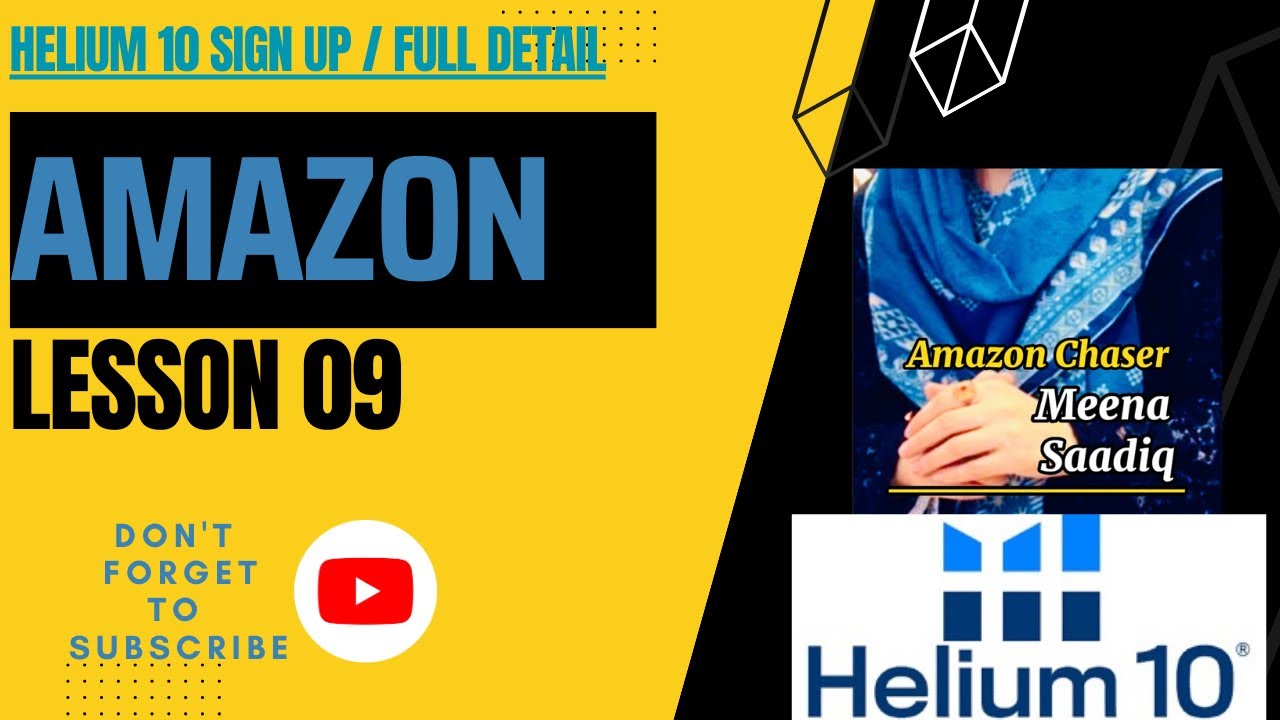 Amazon Free Course Lesson 09 Helium10 Amazon Free/How to make account ...