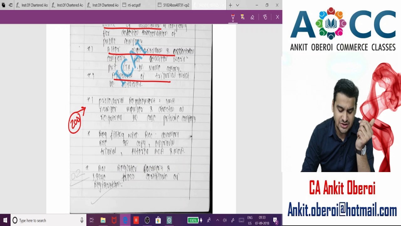 Discussion of Answer-Sheet & Right of ICAI to make Deduction - YouTube