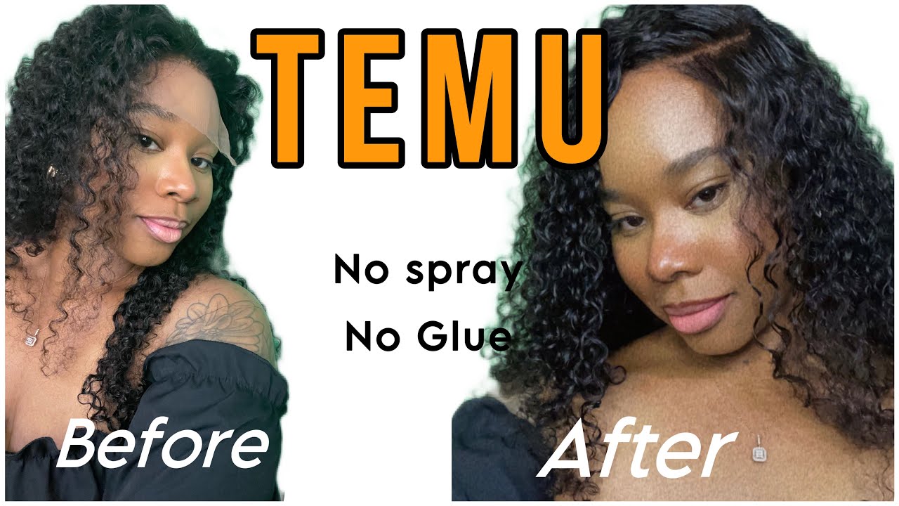 TEMU Wig Review| GLUELESS Closure| Easy Beginner Wig| My FIRST INSTALL ...