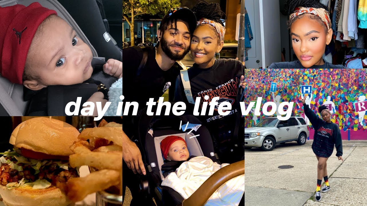 day in the life with a baby | going out with the baby for the first ...