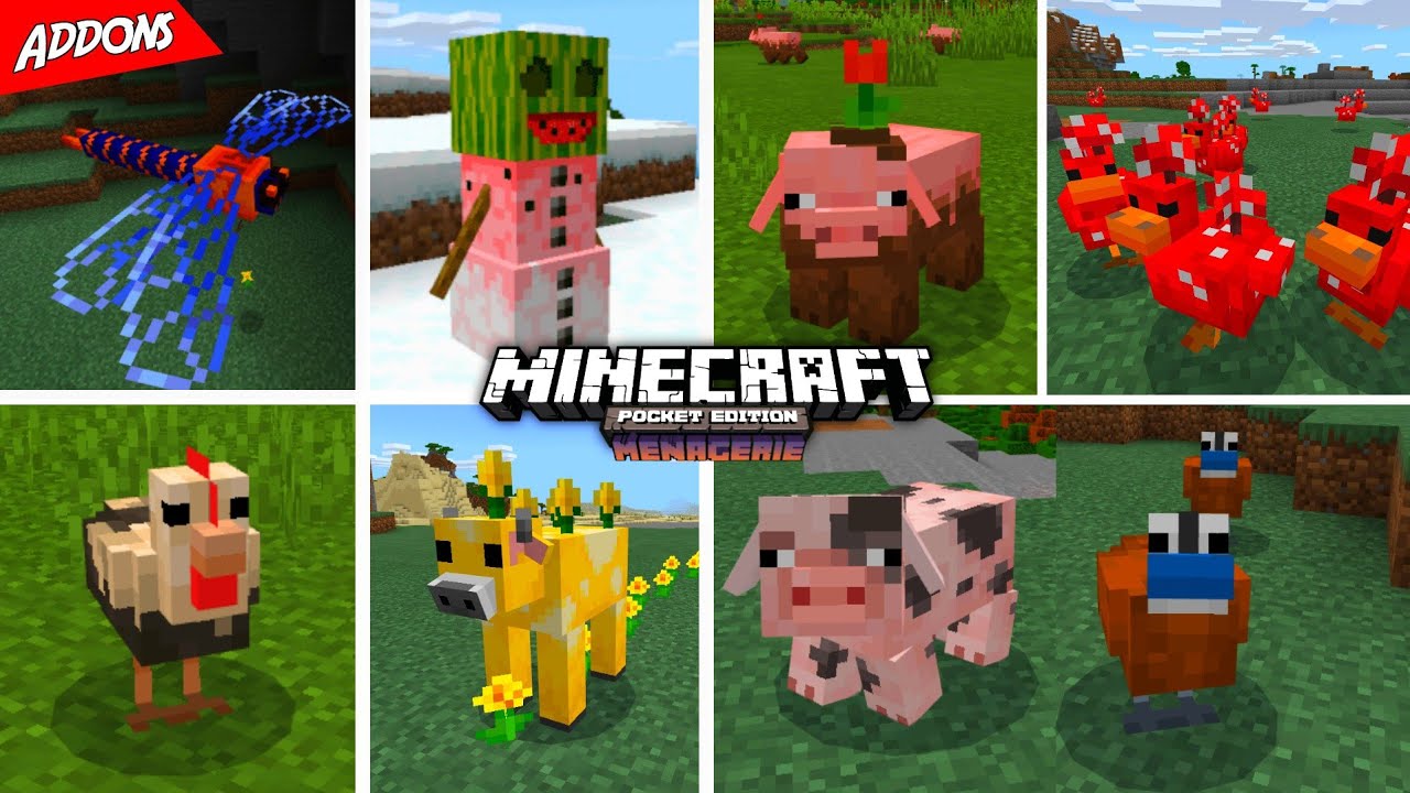 ¡NUEVOS ANIMALES EN MINECRAFT PE 1.16 EL MEJOR ADDON DE ANIMALES PARA ...