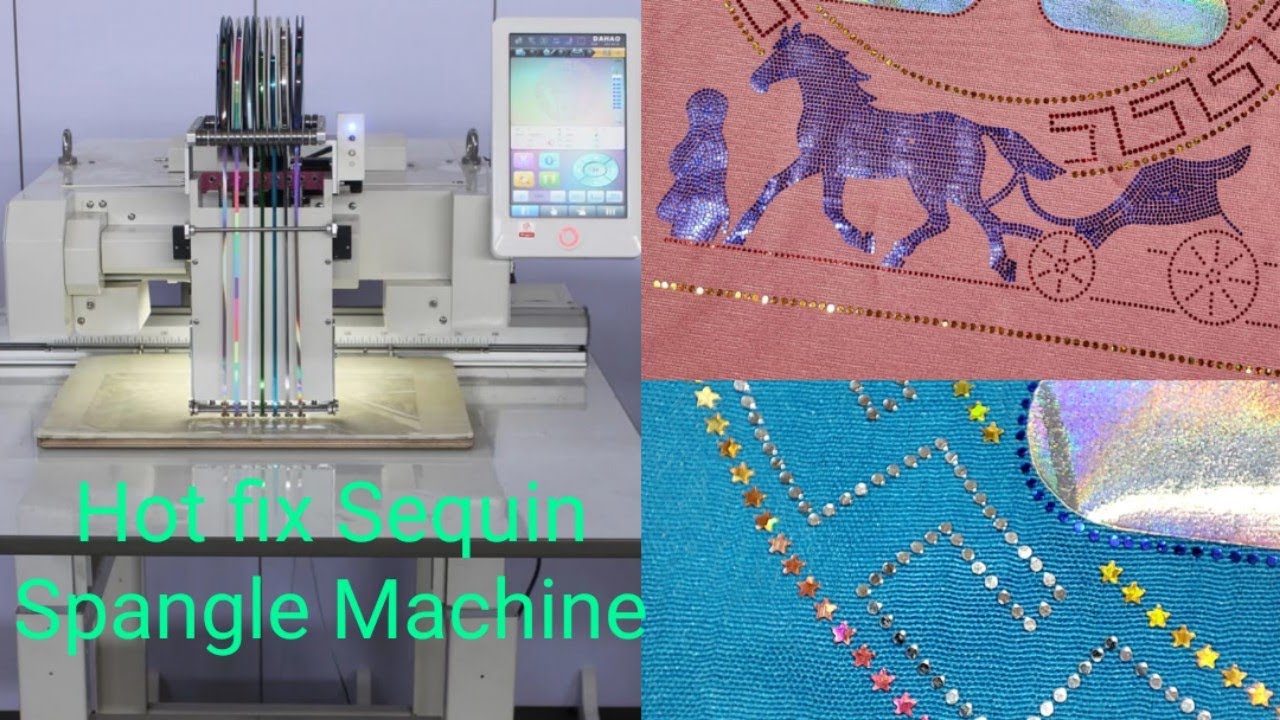 Hot Fix Sequin Spangle Machine - YouTube