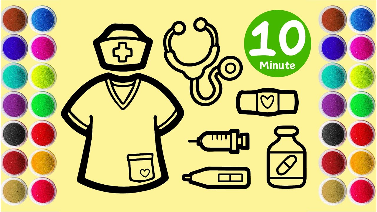 Special 10 Minute | Coloring Injections, Pills, and Stethoscopes Using ...