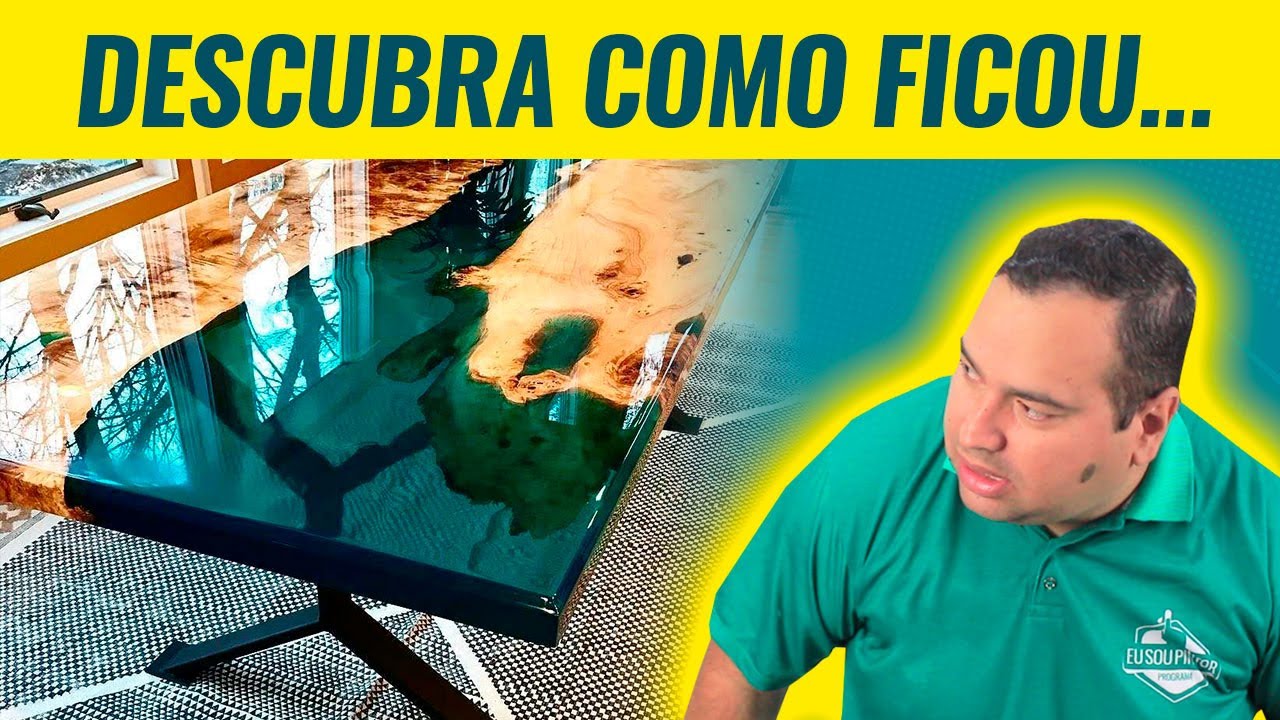 PASSO A PASSO RIVER TABLE - VIDRO LÍQUIDO | RESIN ART ( BRASGLASS ...