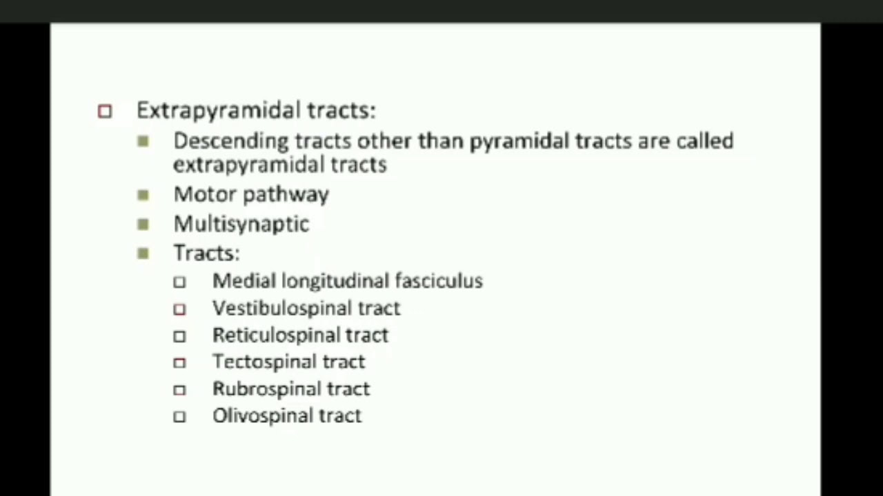 Extra pyramidal tracts: - YouTube