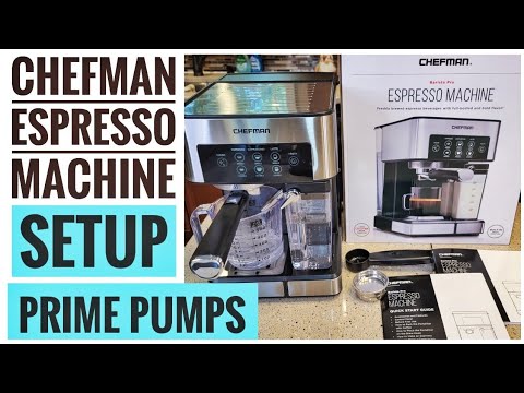 SETUP BEFORE FIRST USE Chefman Barista Espresso Machine RJ54-V2 PRIME ...