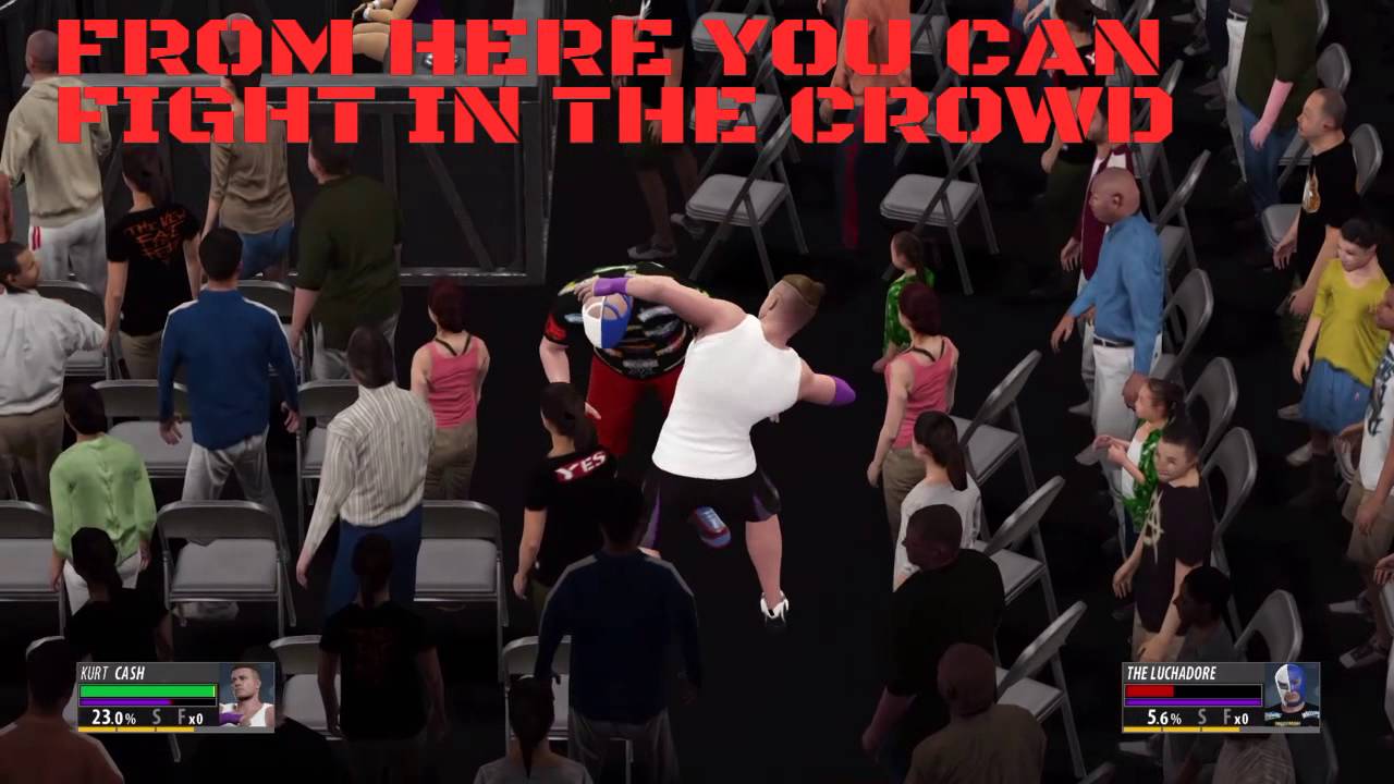 WWE 2K16 How To Fight In The Crowd - YouTube