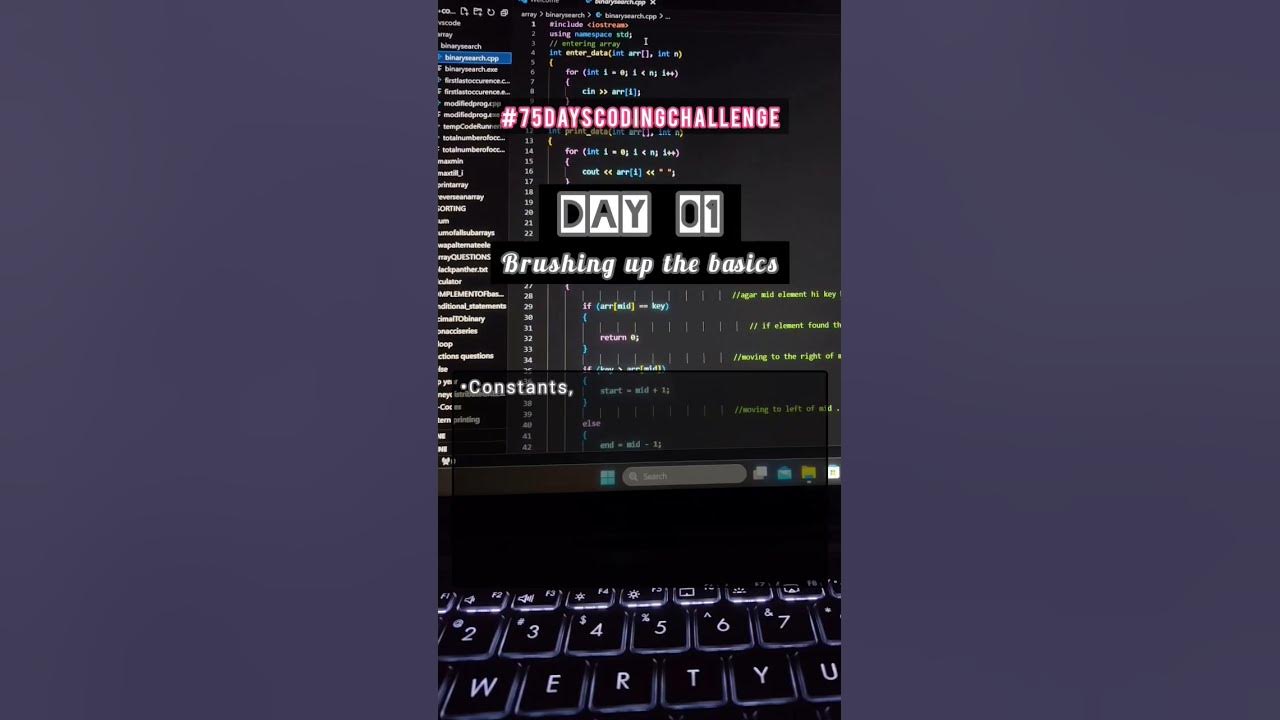 75 Days Coding Challenge Day 01 75dayscodingchallenge 75dayschallange Coding Codinglife