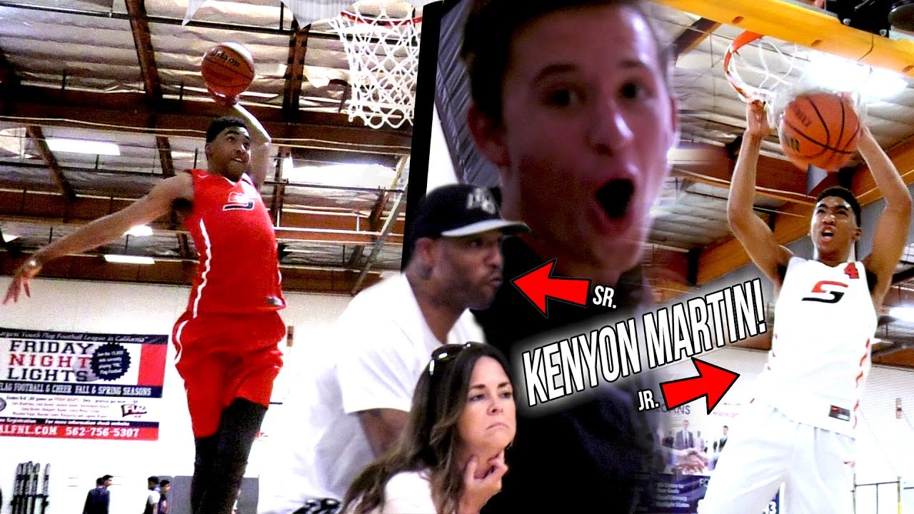 Kenyon Martin Jr. DOMINATING in Front Of His Dad! Cal Supreme 16s AAU ...