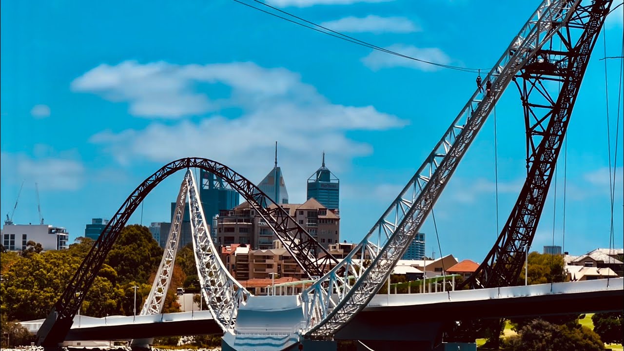 Perth’s Matagarup Bridge Zipline - YouTube