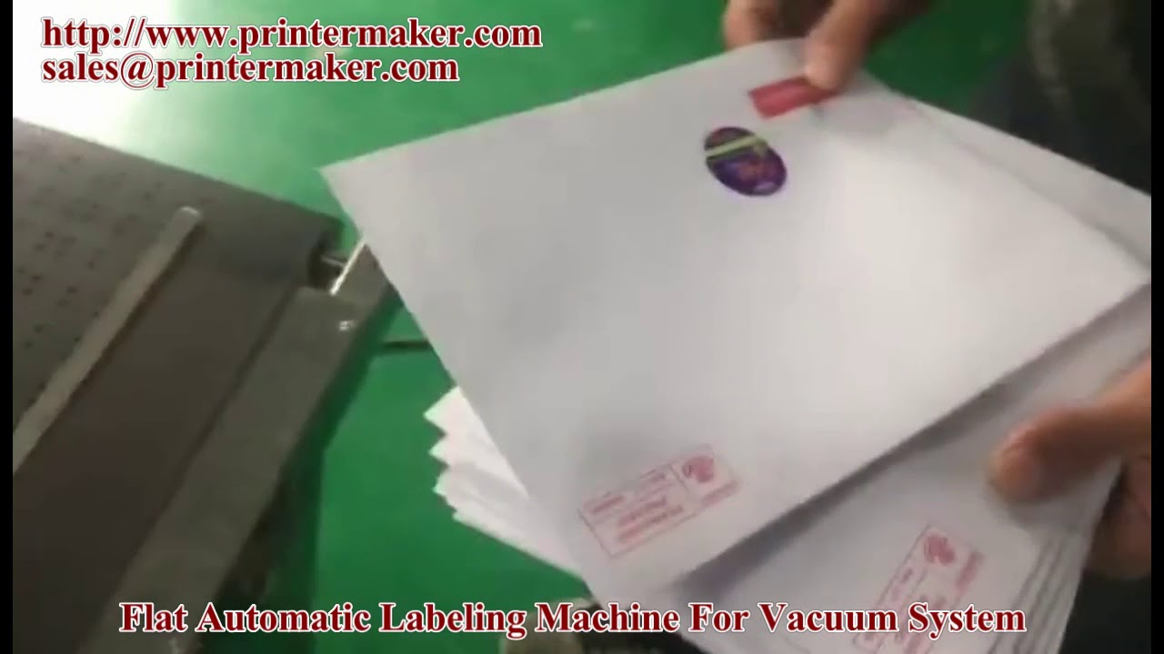 Flat Automatic Labeling Machine with Vacuum System - YouTube
