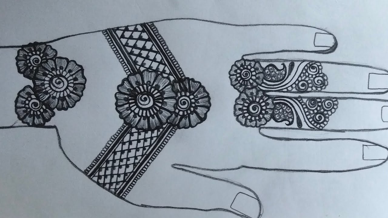 Back side hand mehndi for beginners|very very stylish mehndi |easy ...