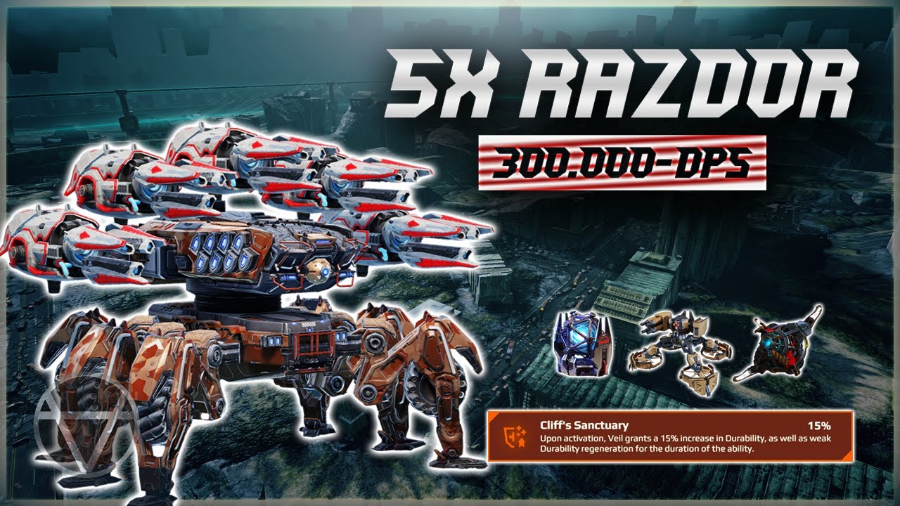 [WR] 🔥 5X Razdor Doing 300,000 DPS – Mk3 Gameplay | War Robots - YouTube