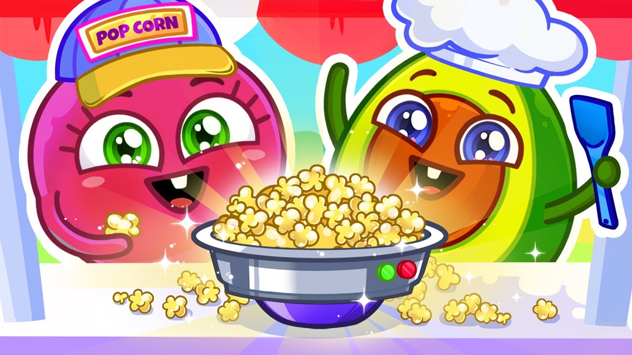 Baby Loves Popcorn Truck Song 🍿😍 Rainbow Popcorn 🌈II VocaVoca🥑 Kids ...