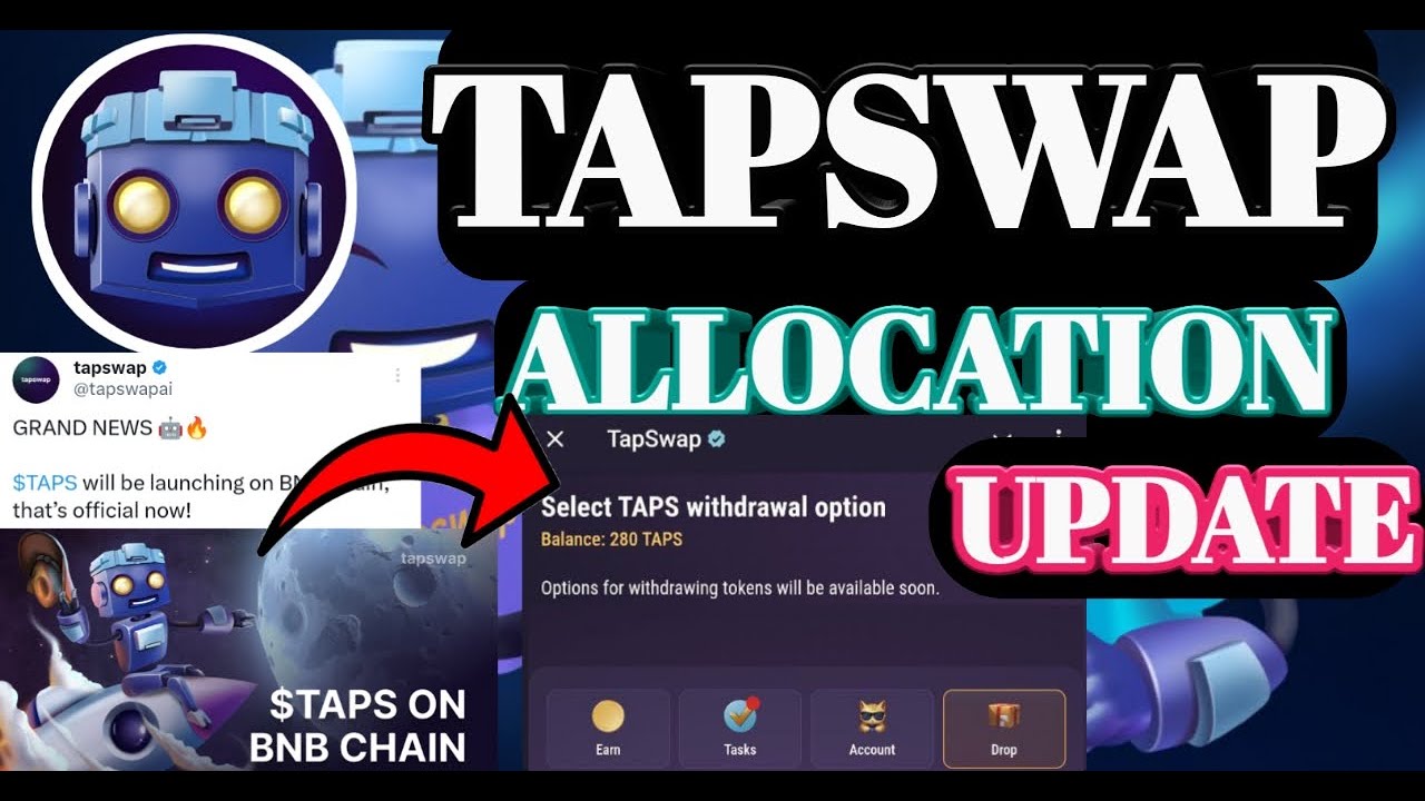 Tapswap Allocation Update । TapSwap TGE Update। TapSwap Listing Update ...