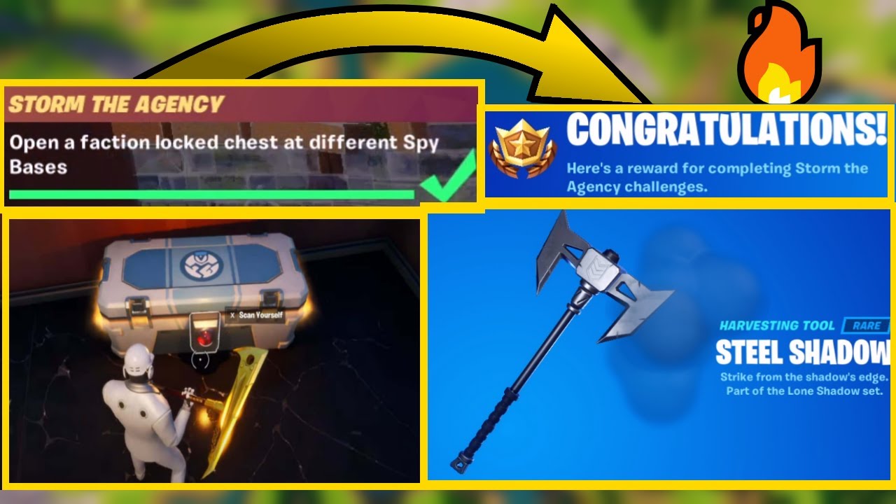 Open a Faction Locked Chest at Different Spy Bases 🔥 Fortnite - YouTube