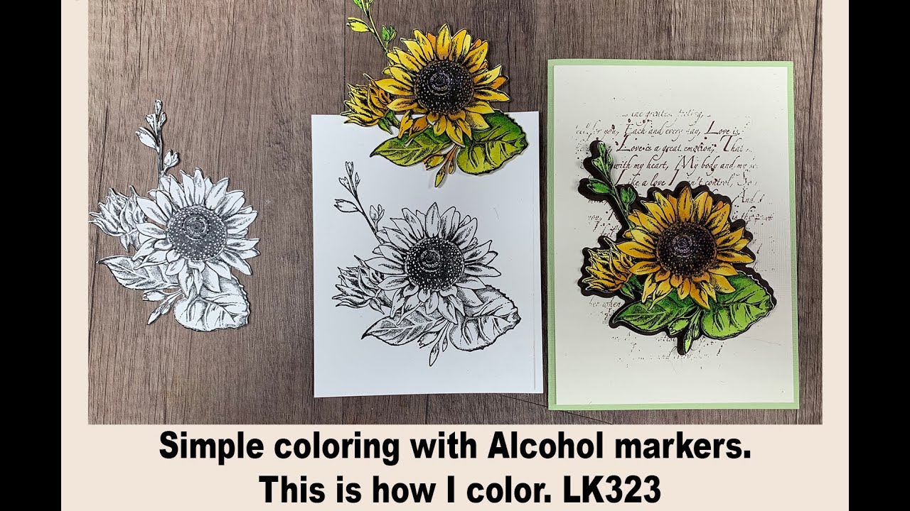 Simple coloring with Alcohol markers This is how I color LK323 - YouTube