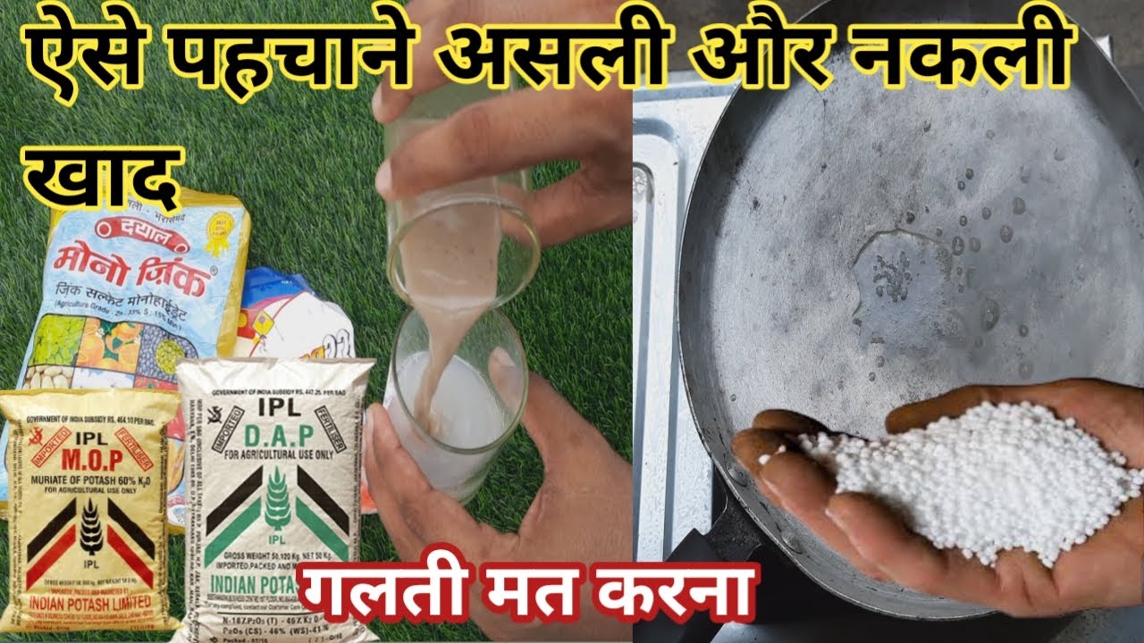 ऐसे करें असली खाद की पहचान । urea khad dap khad potash khad zinc । धान ...