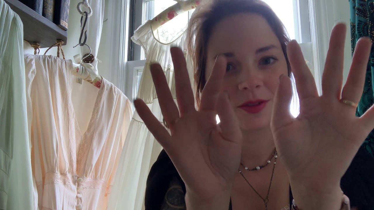 ASMR Fabric Sounds - Feminine Vintage Silk and Lace Clothing - YouTube