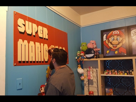 Nintendo Super Mario Game Room Tour with Murals 2017 - YouTube