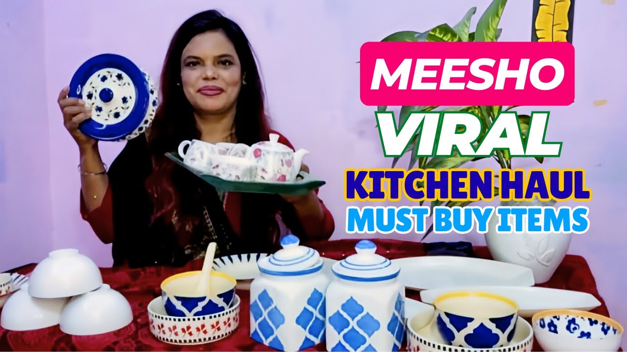 Budget Me Ceramic Dinner Set? 😱 Meesho Kitchen Haul | Meesho Crockery ...