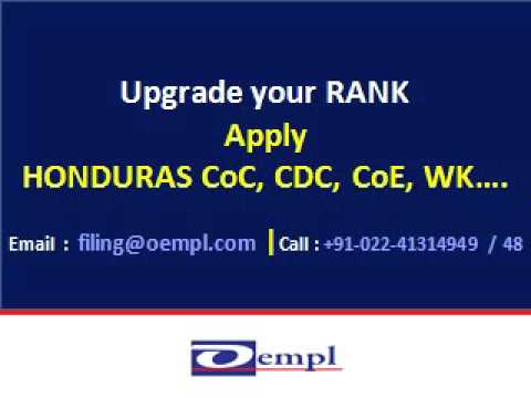 HONDURAS COC, CDC, COE, WK, Endorsement - YouTube