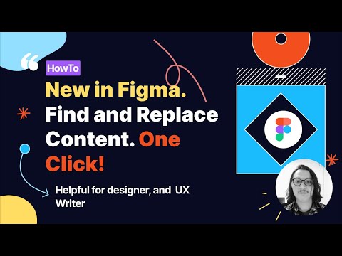 Figma101 - New Feature in Figma, Find and Replace - Simple feature but it's helpful - YouTube