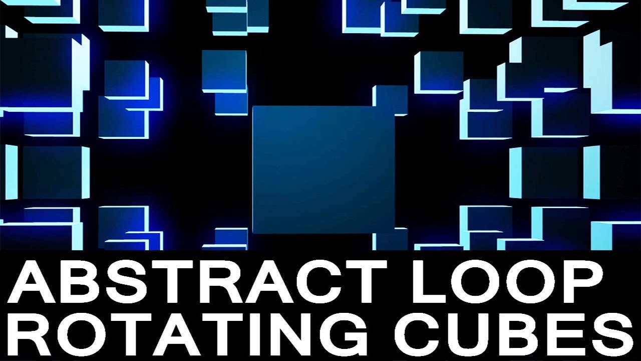 Background Animation - Rotating Cubes [Blue] - (LOOP) - Animated ...
