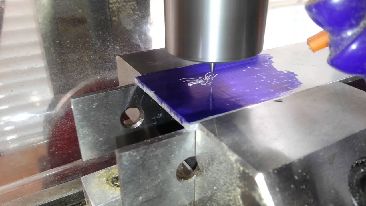 CNC engraving test 1 - YouTube