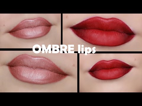 Губы в стиле Омбре (2 способа) 💋 Градиент на губах 💋 OMBRE Lip Tutorial - YouTube
