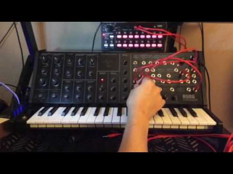 Korg Ms-20 Duophonic, Paraphonic synth using external signal processor patch. - YouTube
