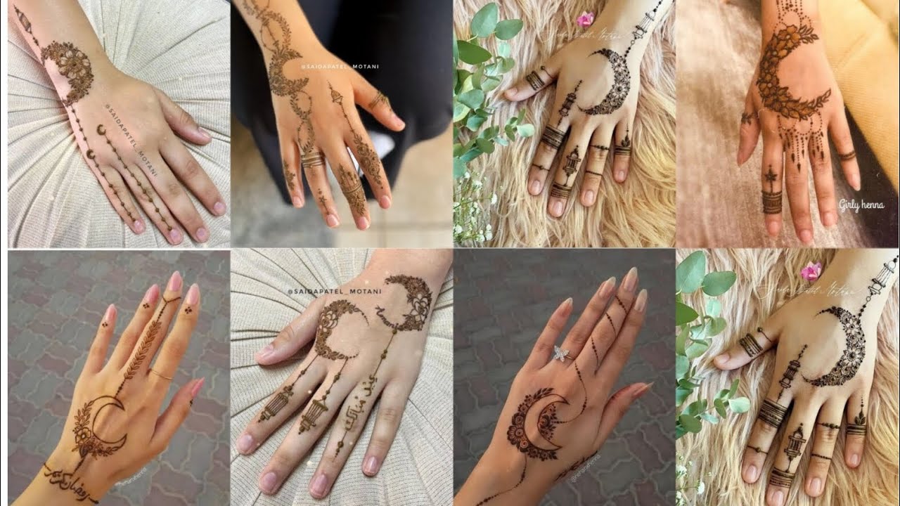 Eid special chand mehndi design / beautiful mehndi design for eid🥰🥰 ...