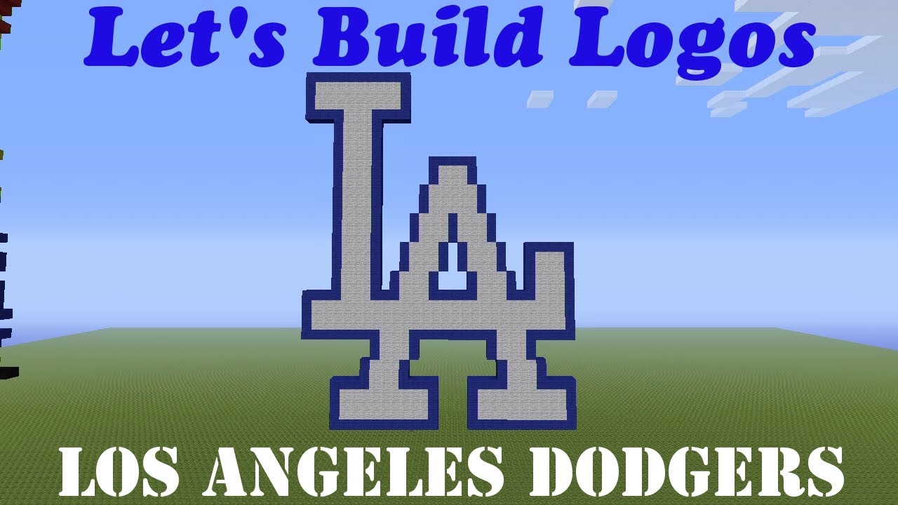Minecraft Let's Build Logos: Los Angeles Dodgers | How-to Tutorial ...