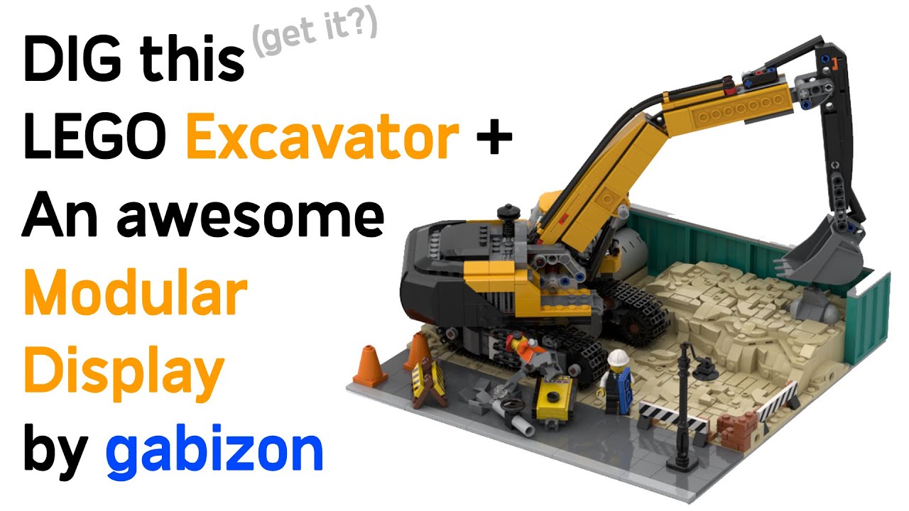 Episode 098: LEGO Excavator 60420 + a gabizon Modular display MOC - YouTube