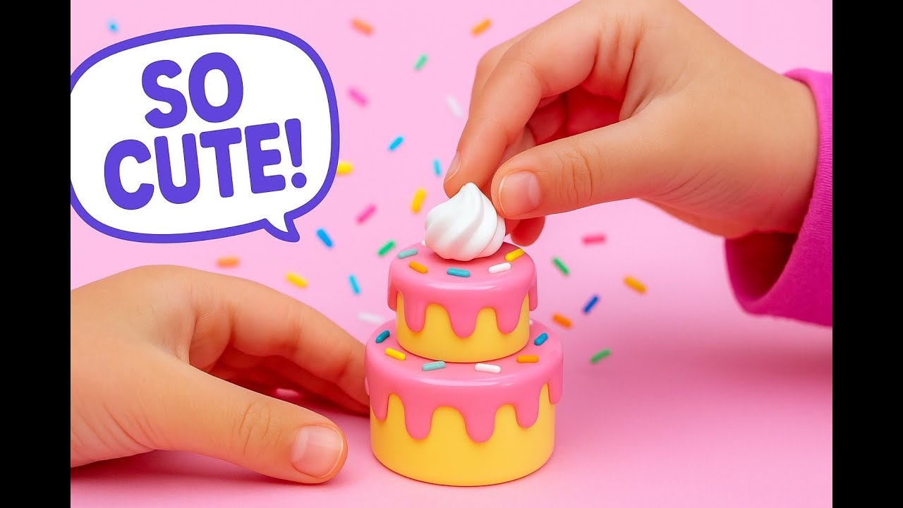 🧁 Mini Cake Surprise! Watch Me Build This Tiny Dessert Toy Step-by-Step ...