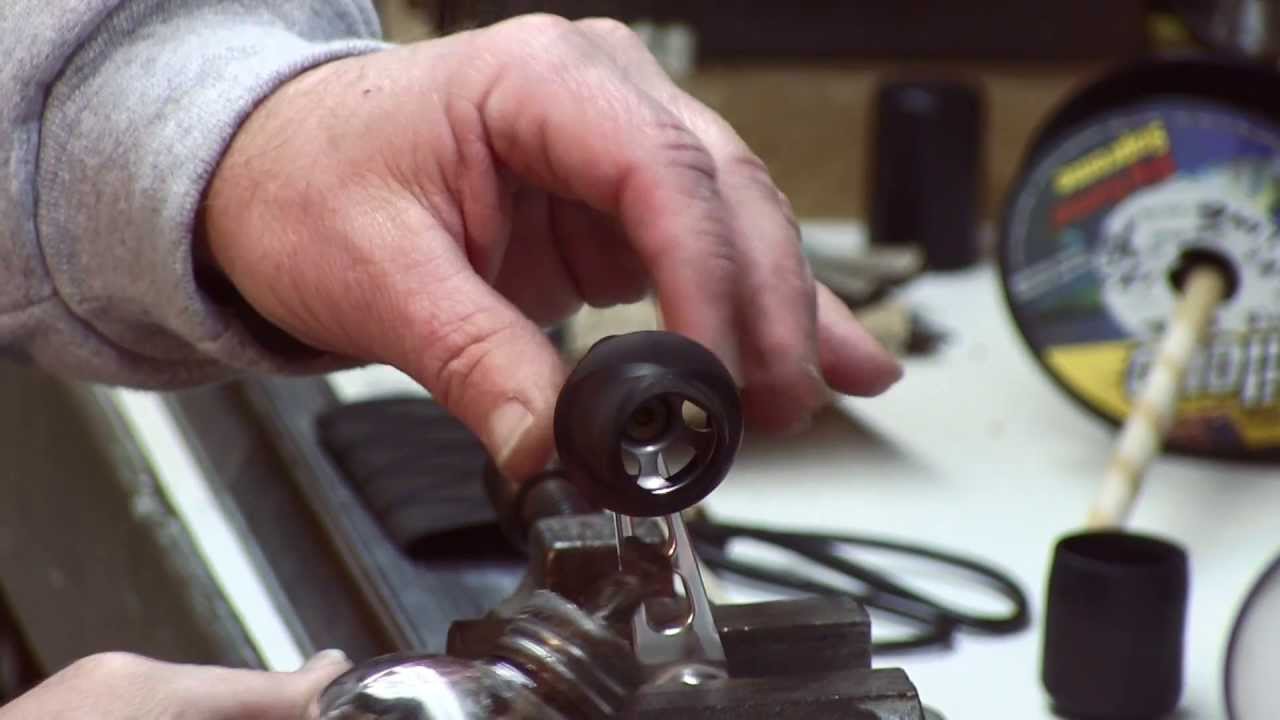 Rubberizing your reel handle - YouTube