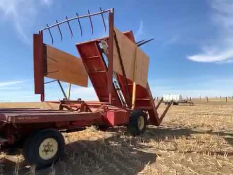 BigIron New Holland 1049 Self Propelled Stack Liner - YouTube