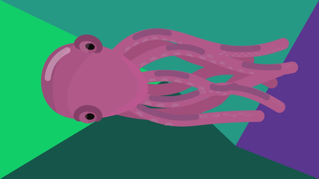 Octopus Speed Art | Maade in Adobe Illustrator in Kurzgesagt Style ...