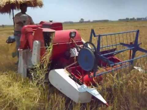 MINI COMBINE HARVESTER FROM - GREAVES - YouTube