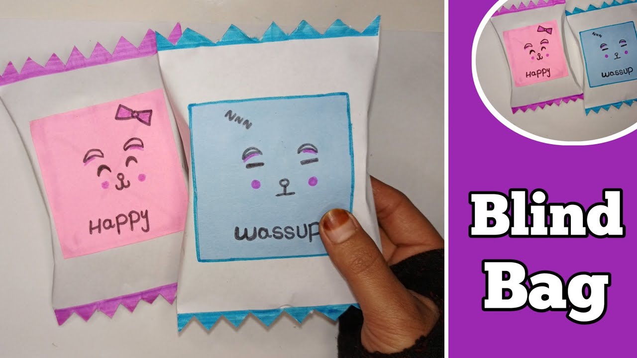 How to make blind bag with paper/Easy way to make paper blind bag/Art ...