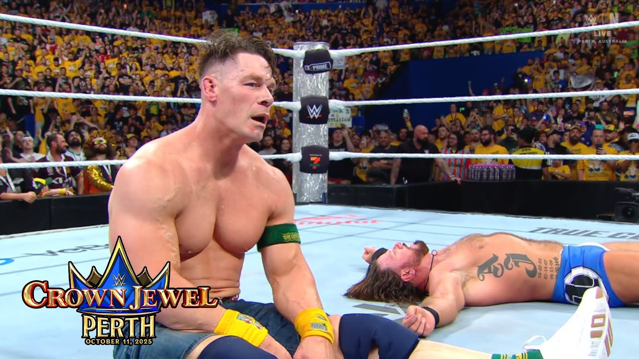 John Cena Defeats AJ Styles In EPIC Crown Jewel Showdown! - YouTube
