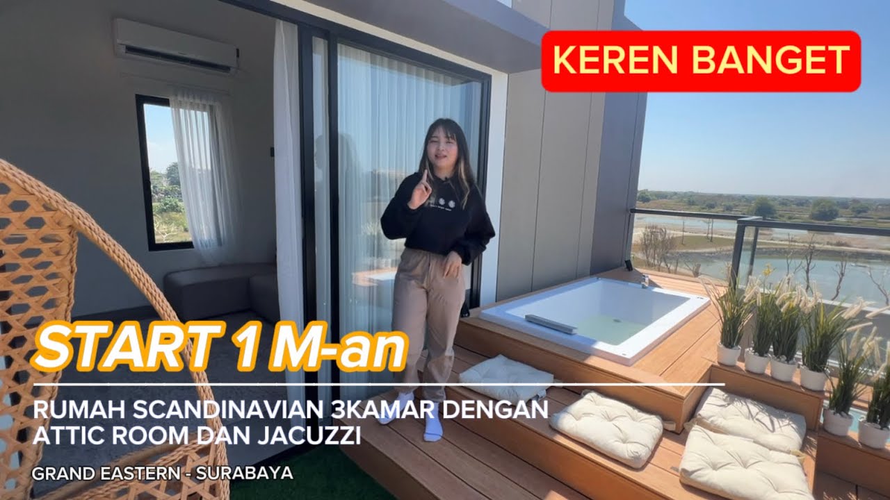 Rumah Modern Scandinavian Ada Attic Room With Jacuzzi | Grand Eastern ...