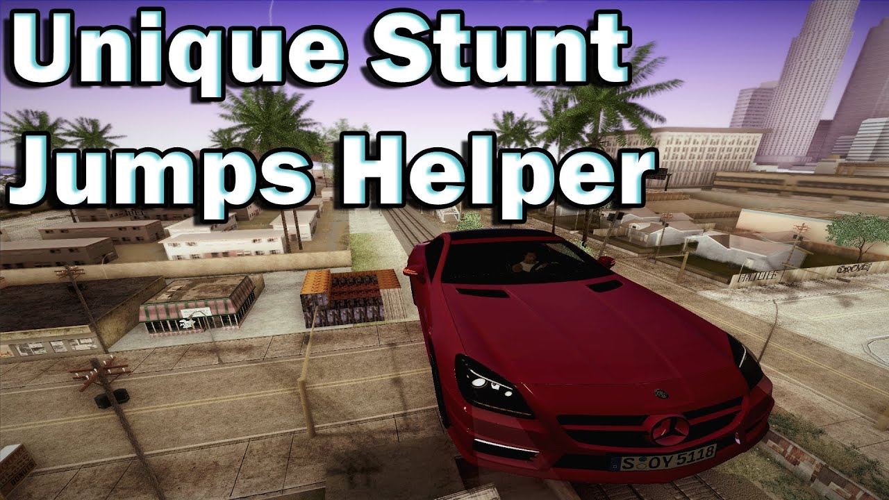GTA San Andreas Mods - Unique Stunt Jumps Helper [CLEO] - YouTube